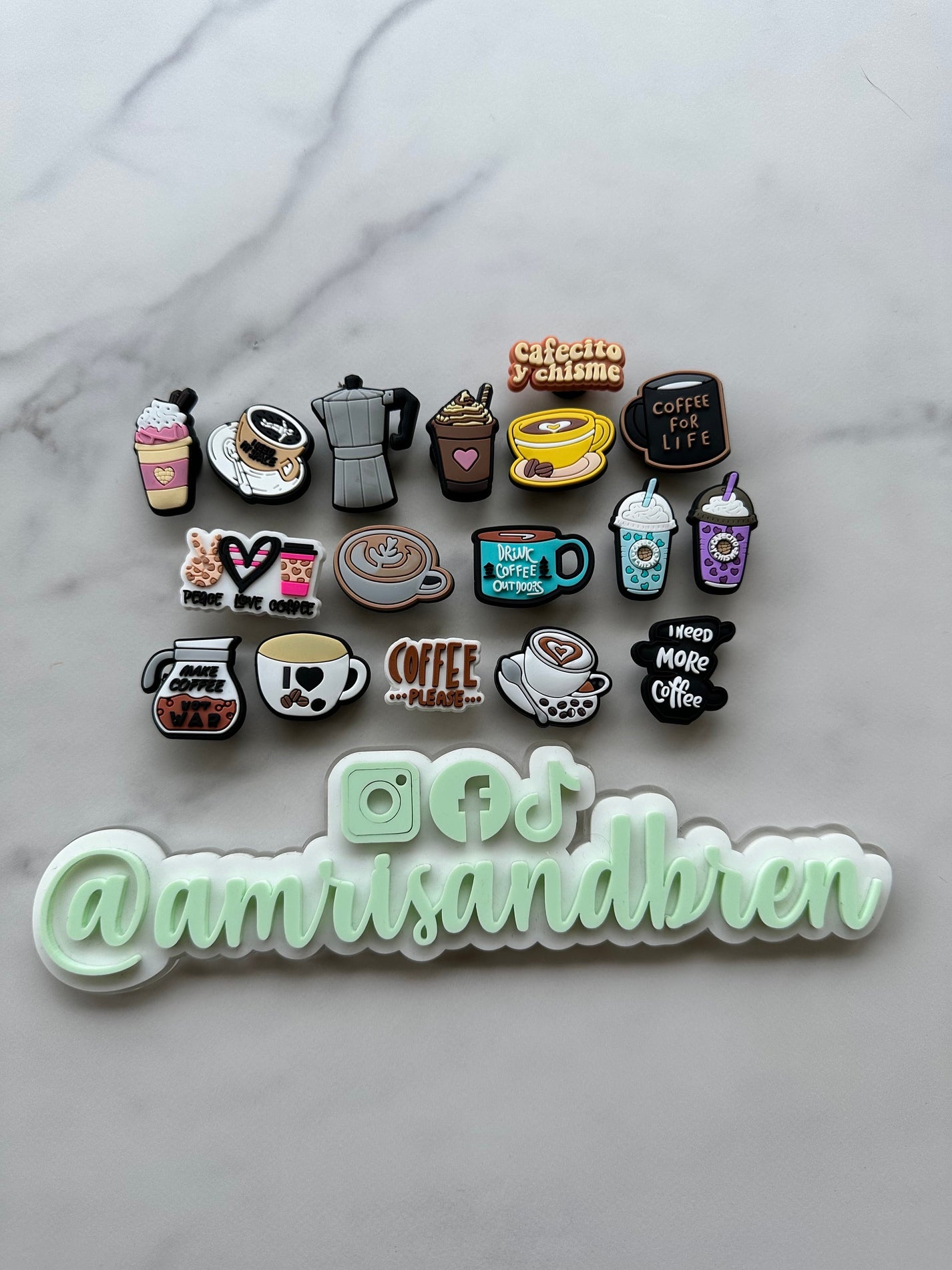 New coffee lover shoe charms for your crocs, croc compatible caffeine ...